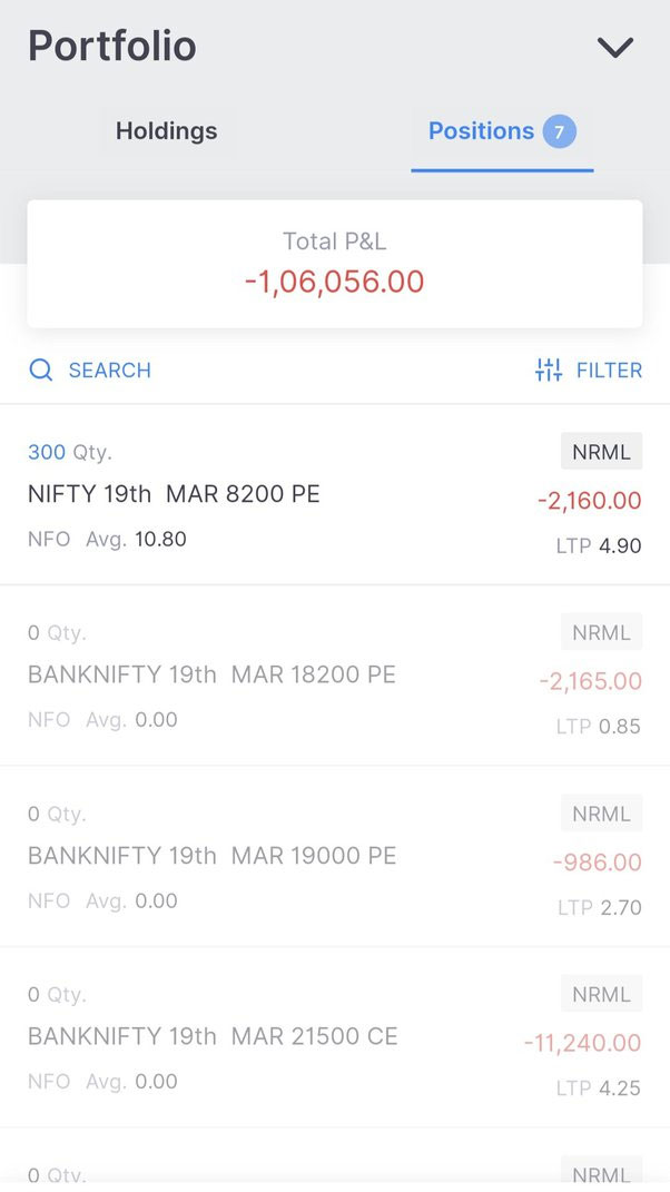 Stock Market Profit and Loss Screenshot | P&L Screenshot