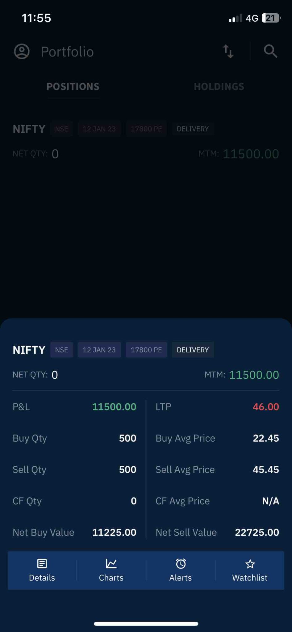Stock Market Profit And Loss Screenshot | P&L Screenshot