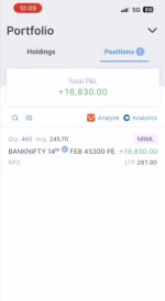 Stock Market Profit And Loss Screenshot | P&L Screenshot